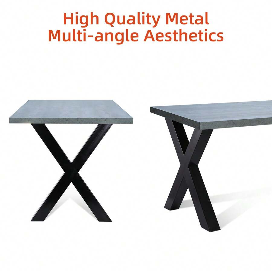 Black Metal Table Legs, 2Pcs X-Shaped Desk Legs, Heavy Duty Dining ...