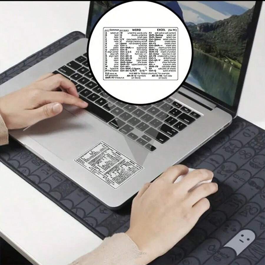 5pcs Windows/Word Shortcut Key Sticker Set Notebook Computer Keyboard ...