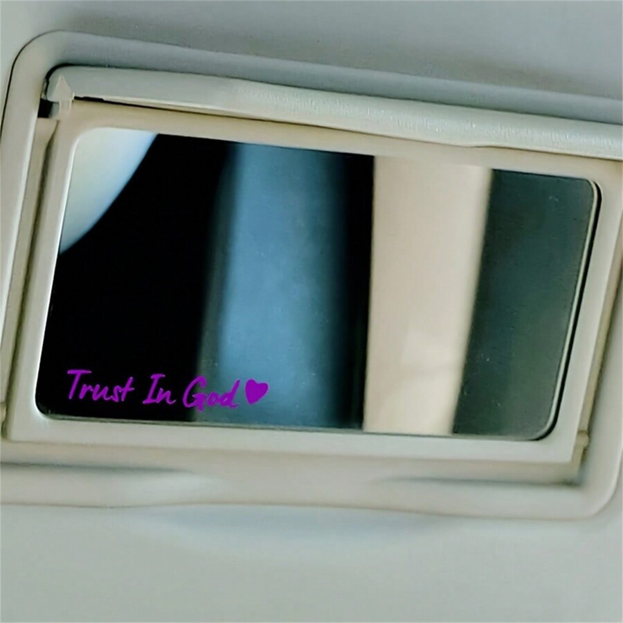 Trust In God Mirror Decal, Car Decals For Women, Faith Mirror Decal ...