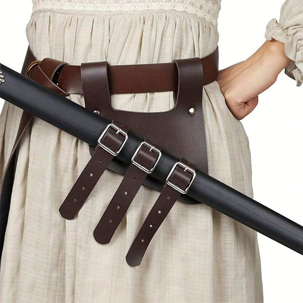 Medieval Faux Leather Sword Frog, Mercenary Adjustable Sword Holster ...