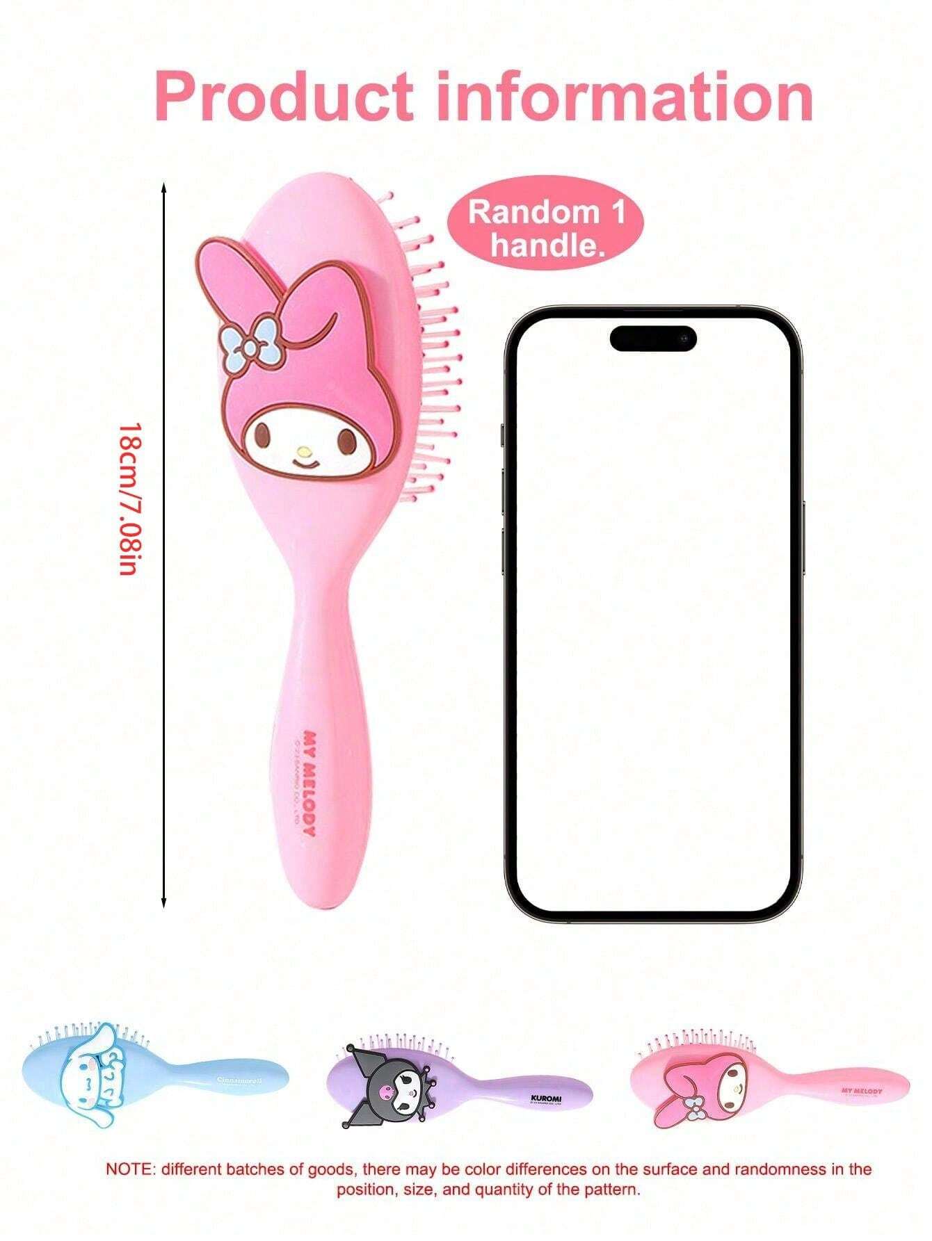 Genuine Sanrio Melody Hello Kitty Cinnamoroll Kawaii Air Cushion Comb ...