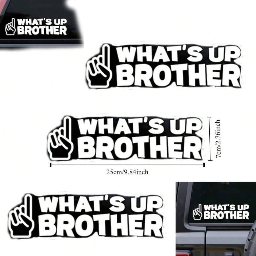 What's Up Brother Sticker For Cup, Laptop, Car, Creative Decoration ...