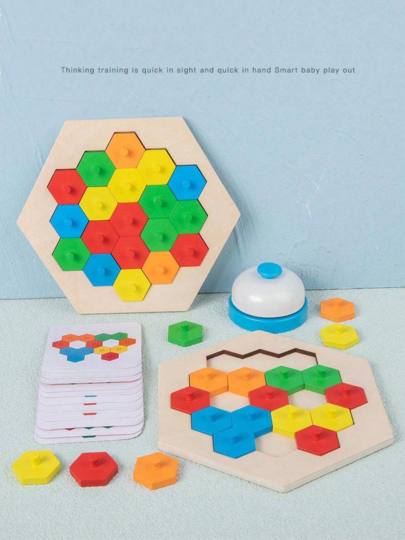 Children's Logic & Reasoning Game - Pentagonal Matching Blocks For 2 ...
