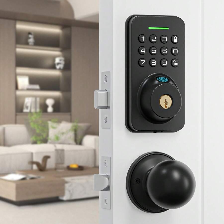 1 Pc Fingerprint Deadbolt Door Lock - Keyless Entry Door Smart Lock For ...