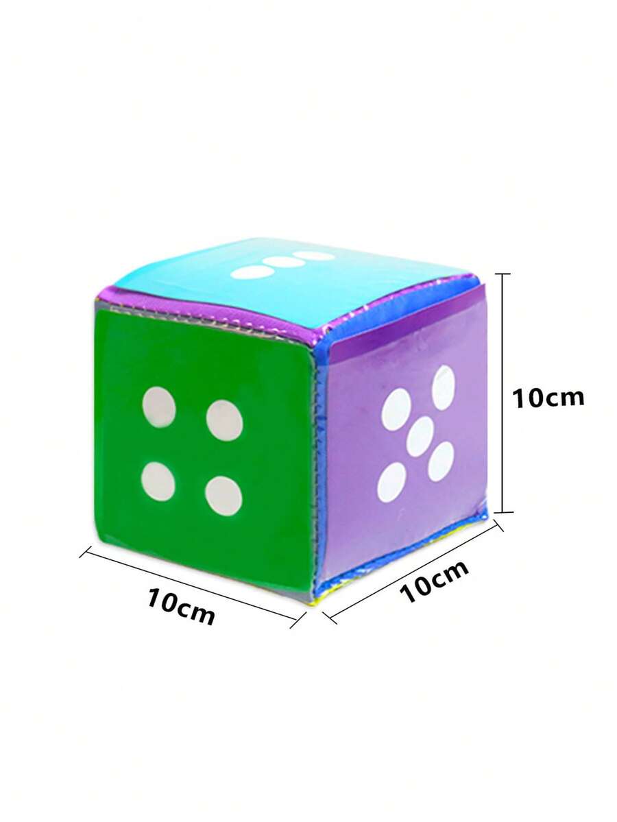 1pc 6-Color Dice With Insertable Cards, Soft Educational Dice Toy ...