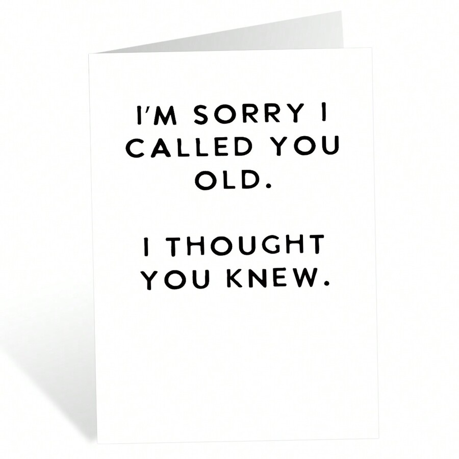 1pc Funny Birthday Cards For The Elderly, 40th, 50th, 60th Birthday ...