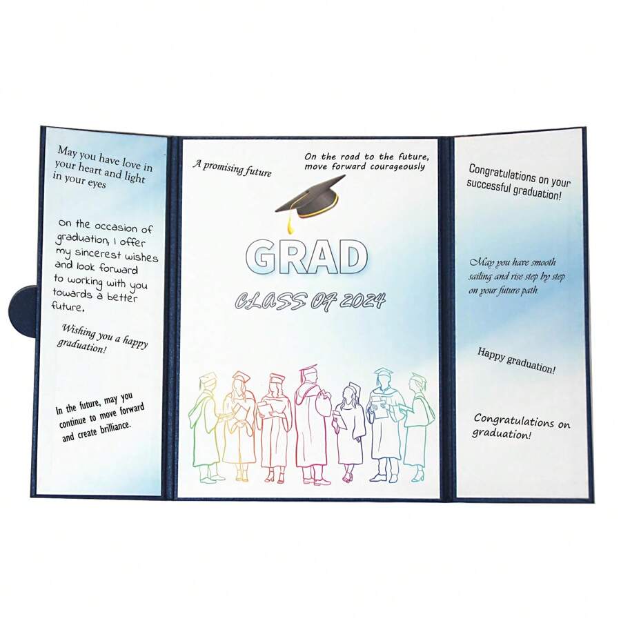 2024 Blue Graduation Season Certificate, Graduation Supplies ...