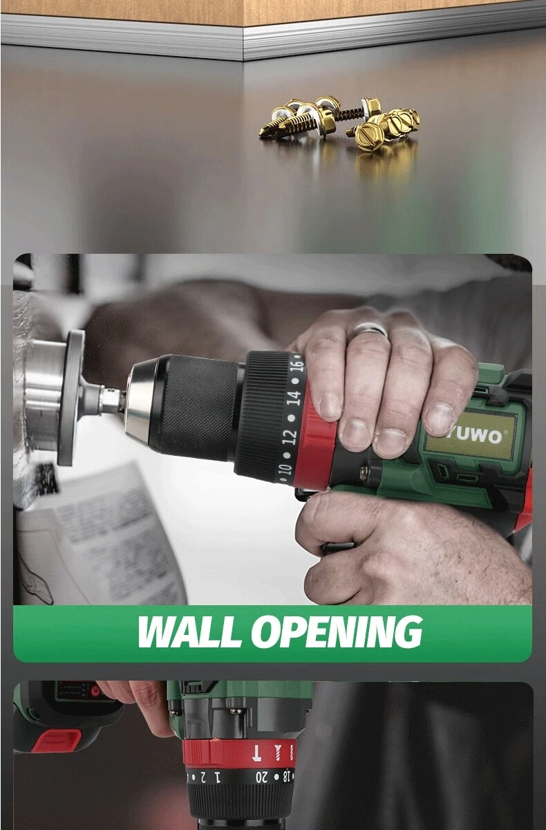 LYUWO Perceuse électrique portative LYUWO 76N.M, perceuse à percussion ...