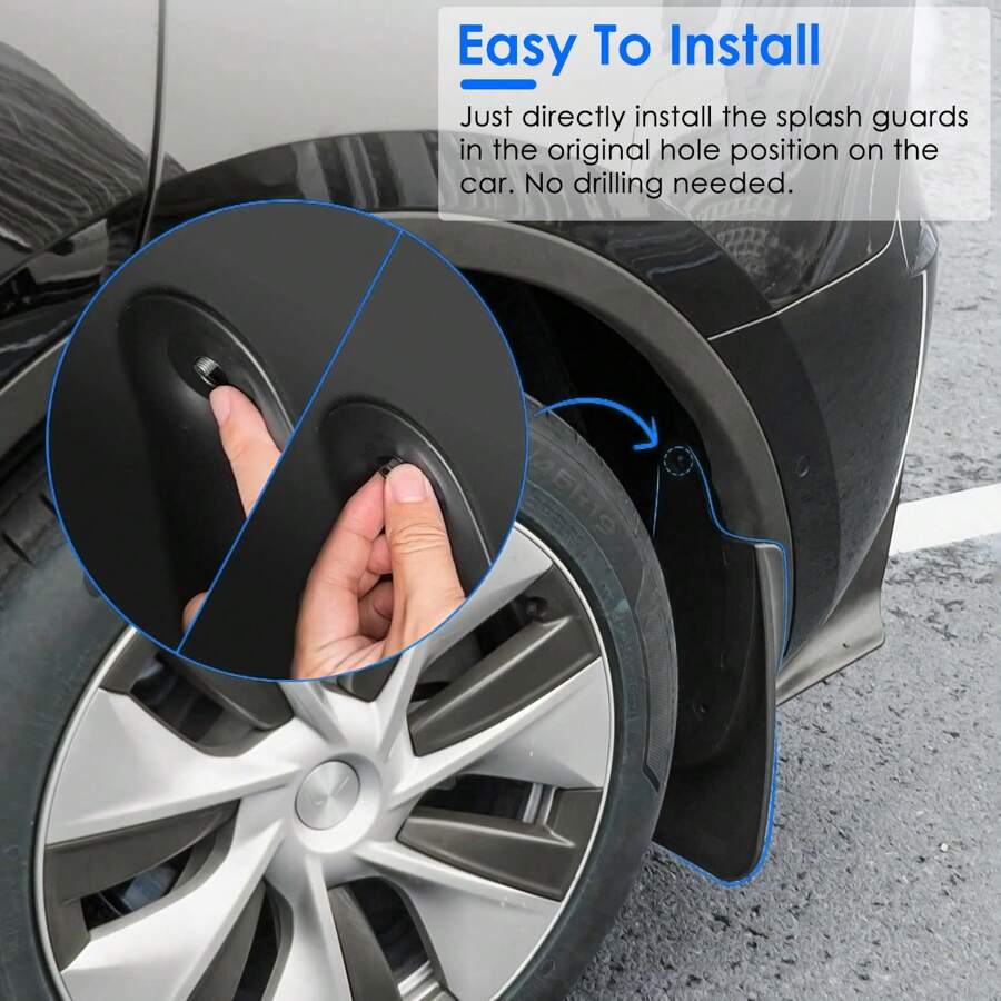 4Pcs Mud Flaps Splash Guards Replacement No Drilling Splash Guards ...