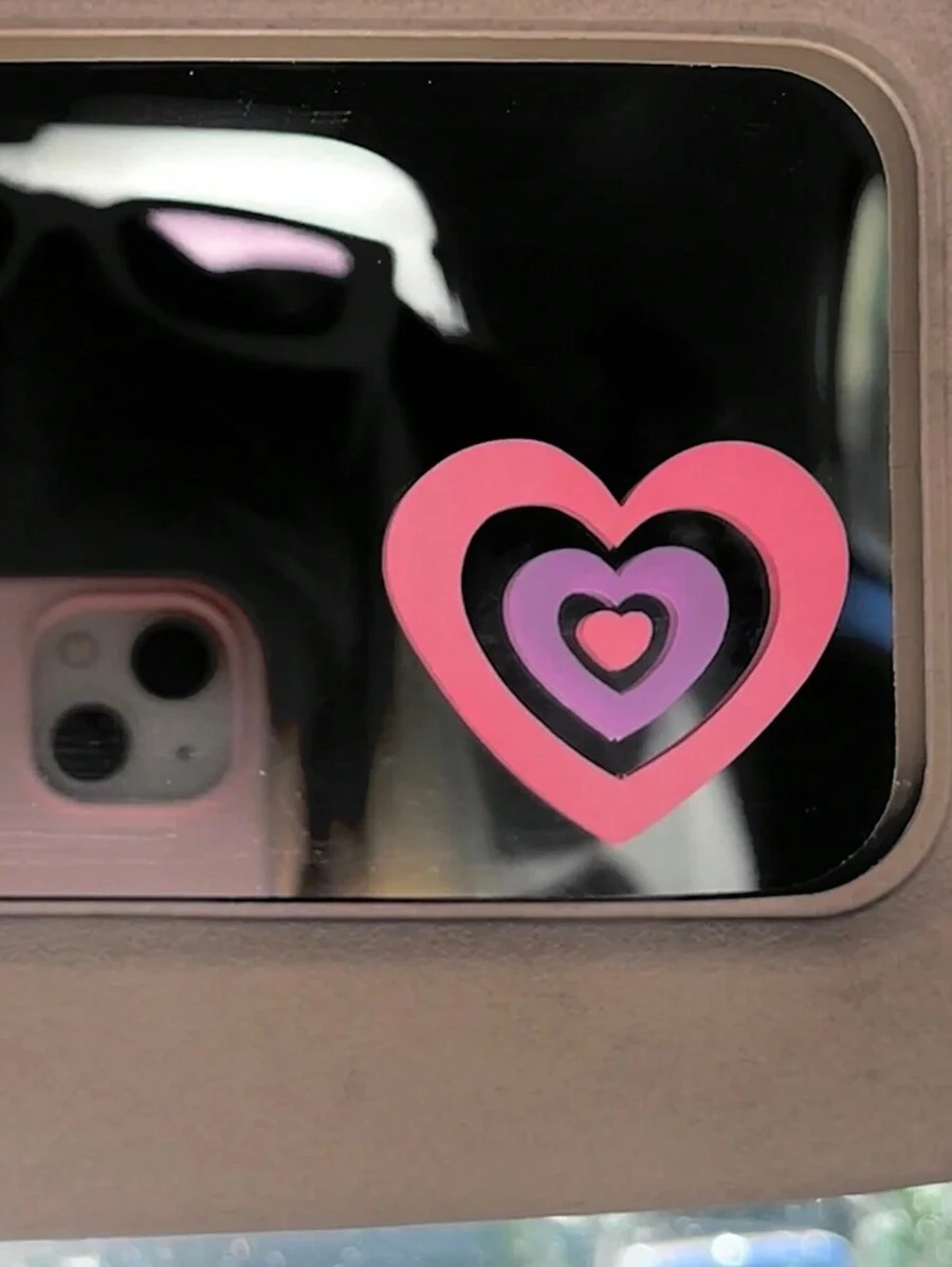 Heart Mirror Decal, Car Sticker, Mirror Sticker, Mirror Decal, Car ...
