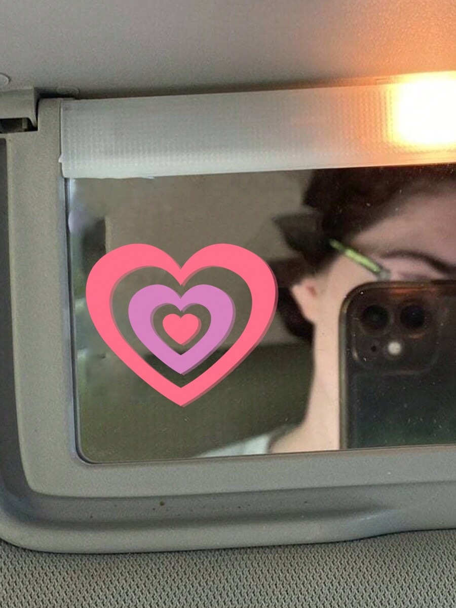 Heart Mirror Decal, Car Sticker, Mirror Sticker, Mirror Decal, Car ...