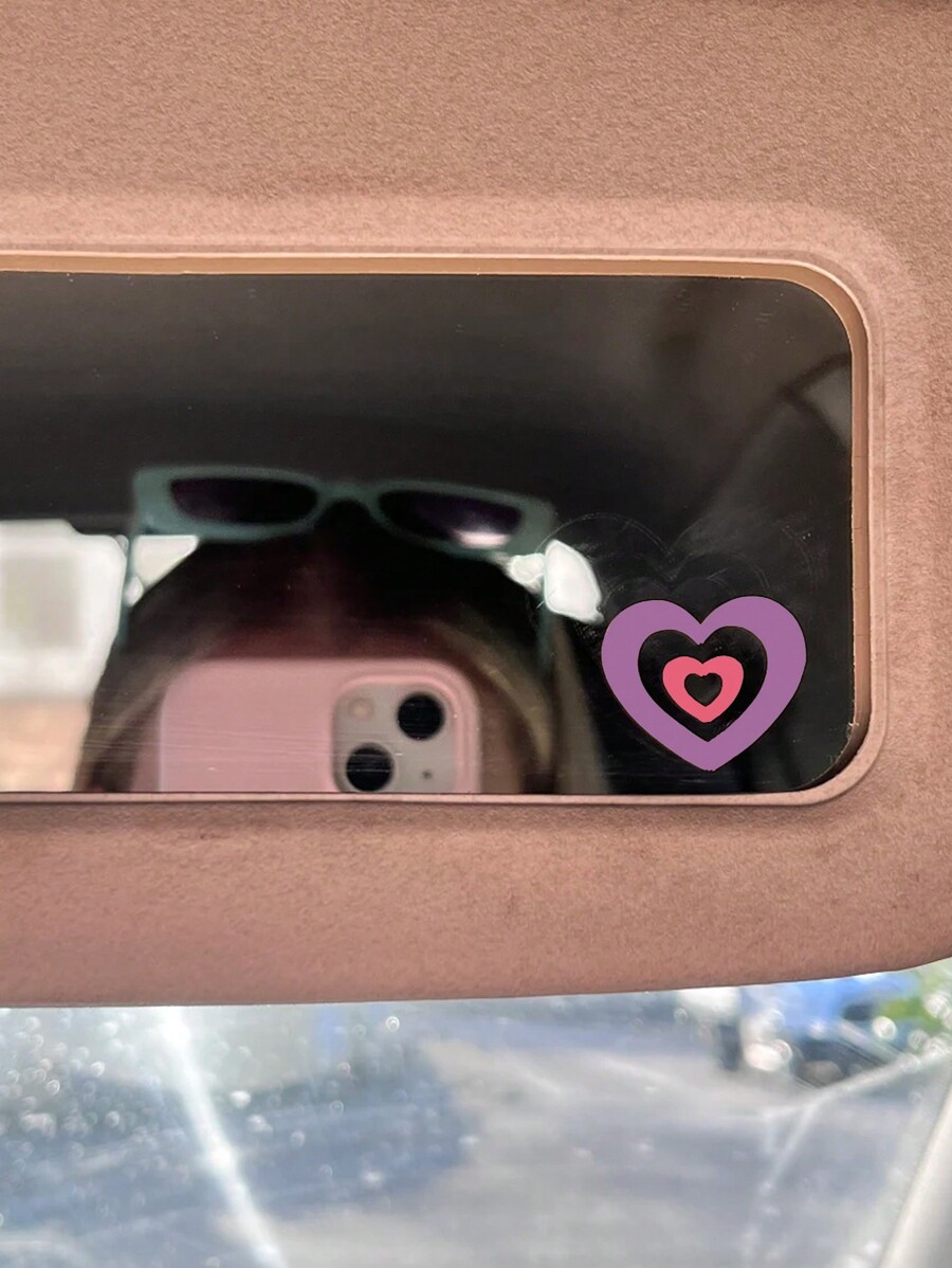 Heart Mirror Decal, Car Sticker, Mirror Sticker, Mirror Decal, Car ...