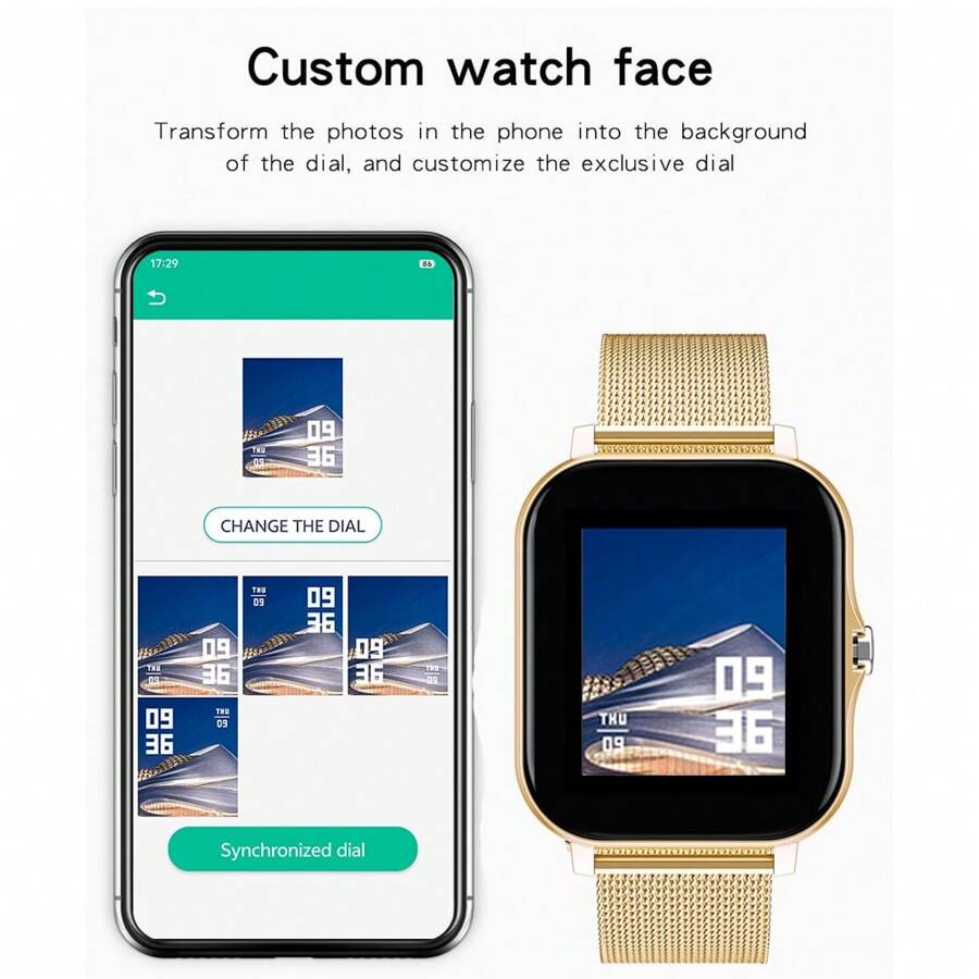 SIMSONLAB SIMSONLAB 1.83 Inch Steel Band Silicone Smart Watch For ...