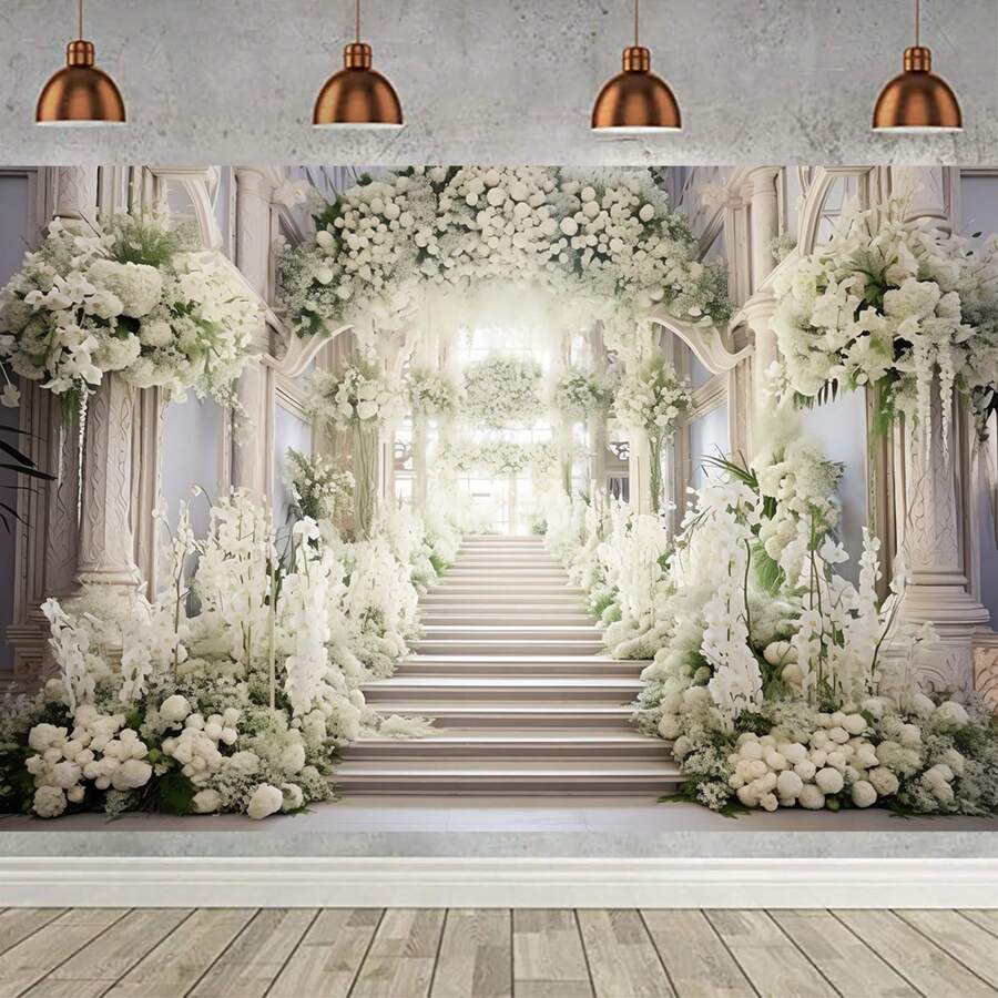 5*3ft Wedding Backdrops For Reception Floral Backdrop For Wedding ...