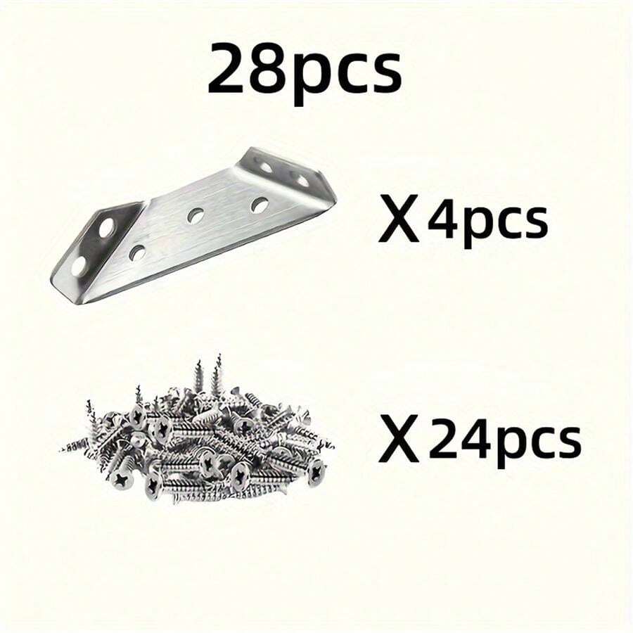 28/70 Pieces Of Universal Stainless Steel Furniture Corner Connectors ...