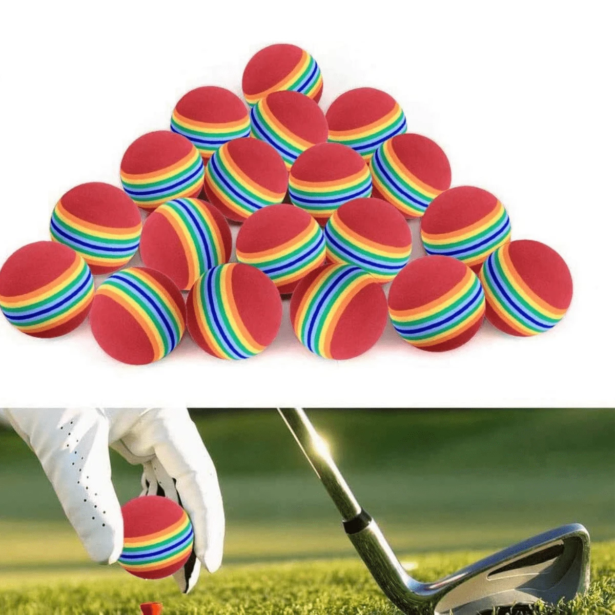 3 Pcs Foam Golf Practice Balls - Realistic Feel And Limited Flight ...