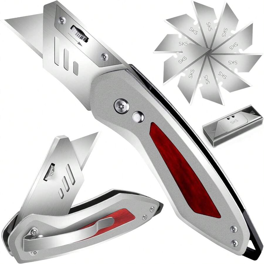 Folding Utility Knife Sharp Box Cutters Heavy Duty Razor Knife For ...