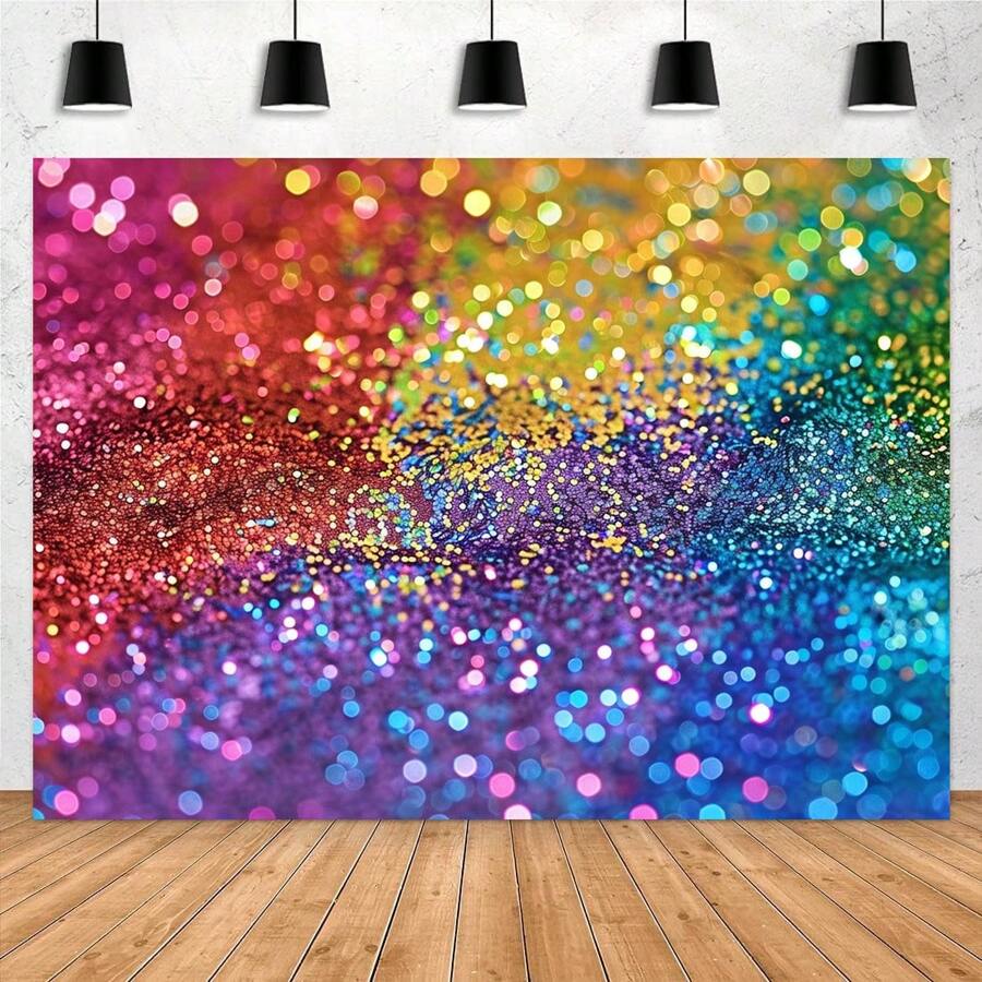 5x3 FT Colorful Glitter Backdrop Wall Decoration Banner, Backdrop For ...