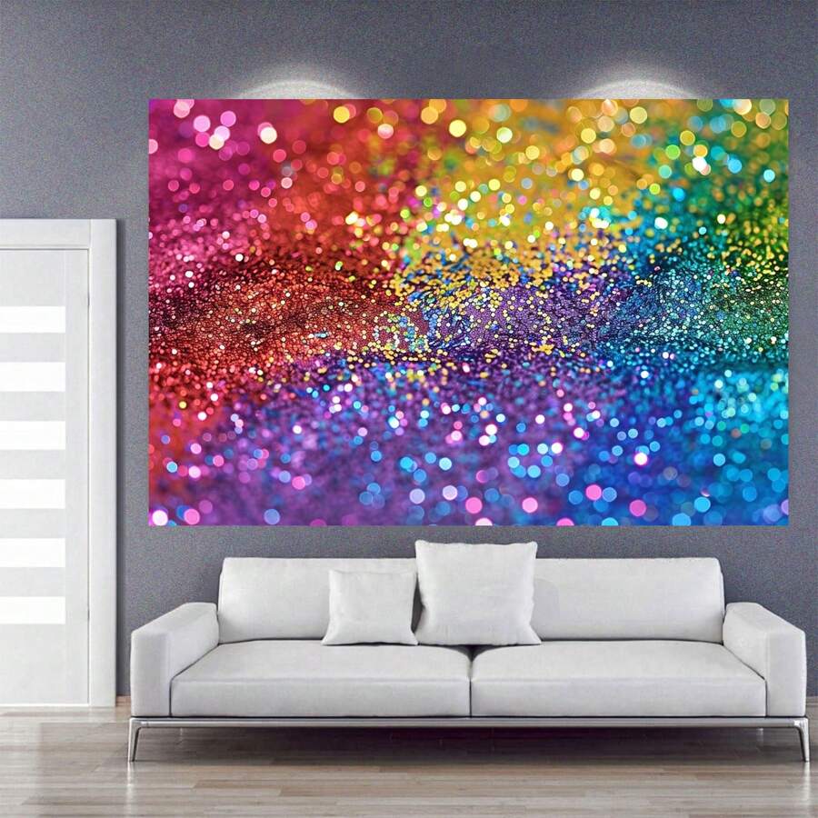 5x3 FT Colorful Glitter Backdrop Wall Decoration Banner, Backdrop For ...