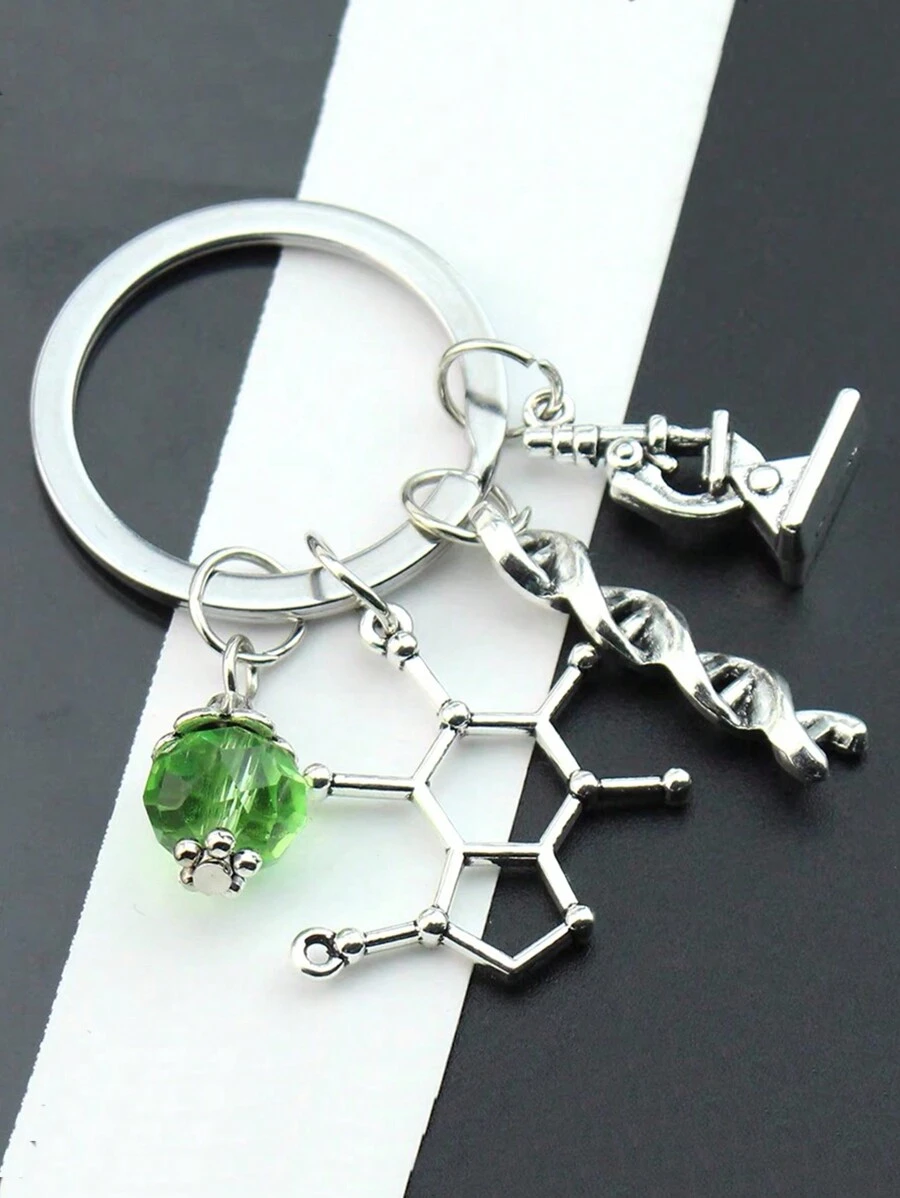 Scientific Jewelry Microscope DNA Doctor Keychain Anatomical Neuron ...