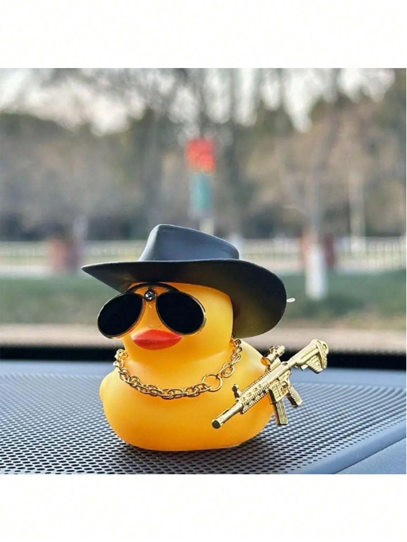 1/3 peças Decoração de patinho de borracha com óculos de sol ...