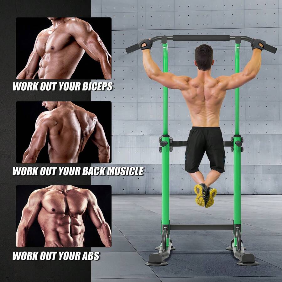 Soges Power Tower Pull Up Bar Station, Free Standing Pull Up Rack Dip ...