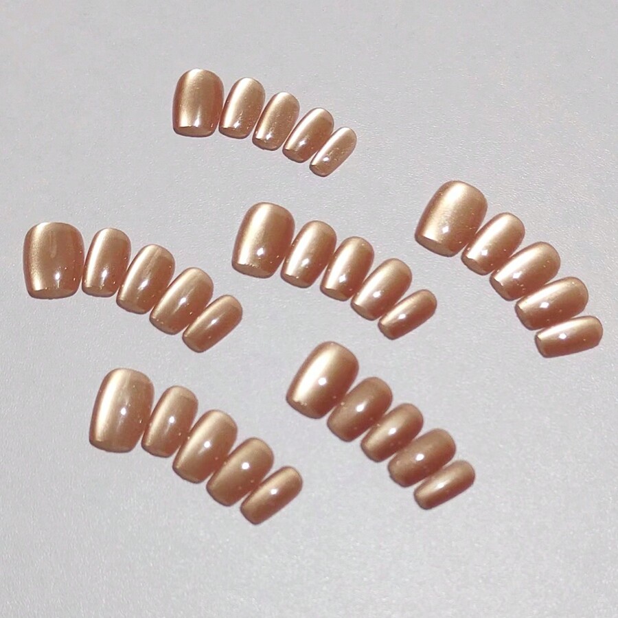Upgrade Your Nail Style With 30pcs Crop Square False Nails That Come In ...