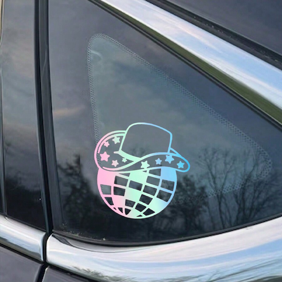 Holographic Disco Ball Decal | Retro Disco Ball | Cute Car Sticker ...