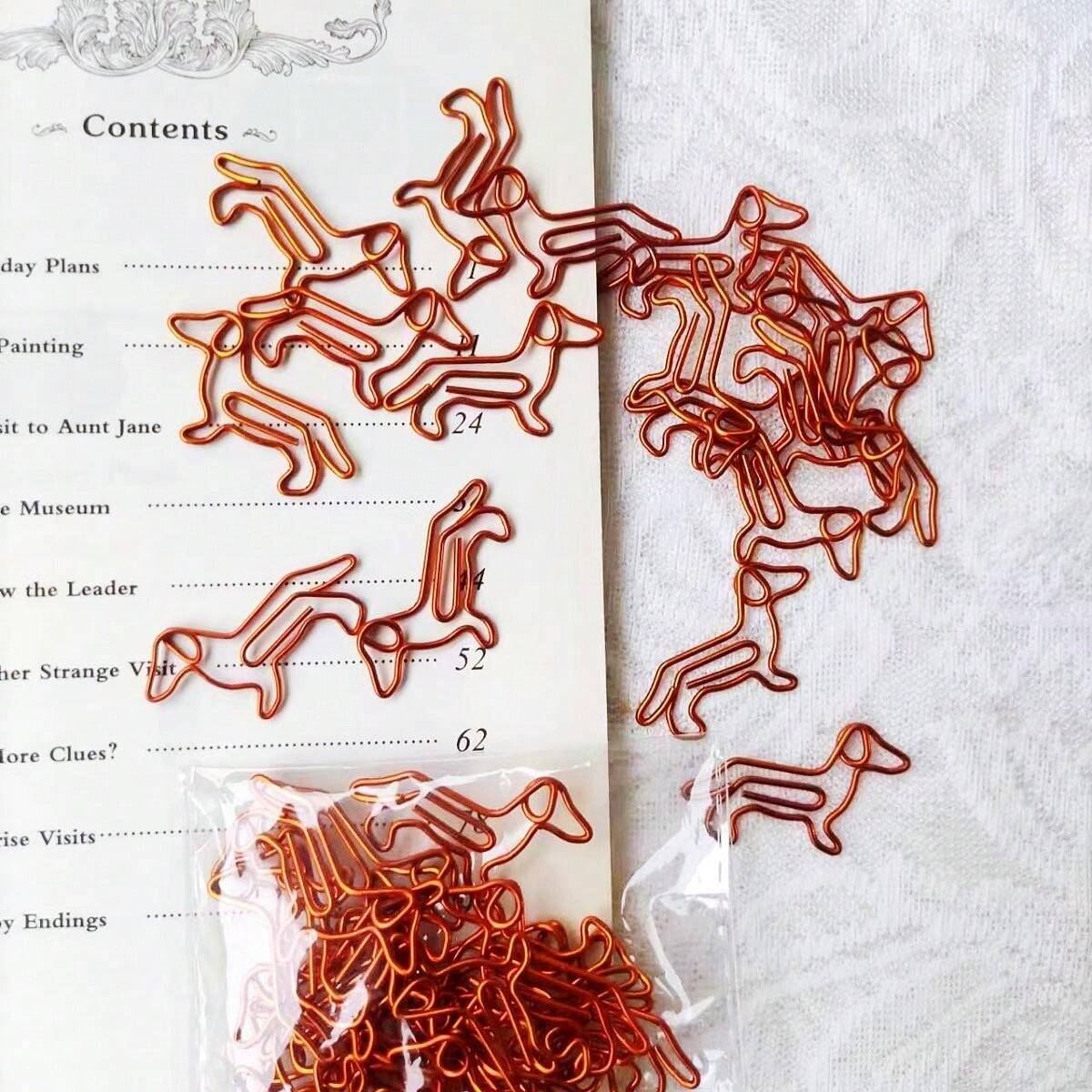 15/25PCS Sausage Dog-Shaped Metal Paper Clips, Cute And Unique Animal ...