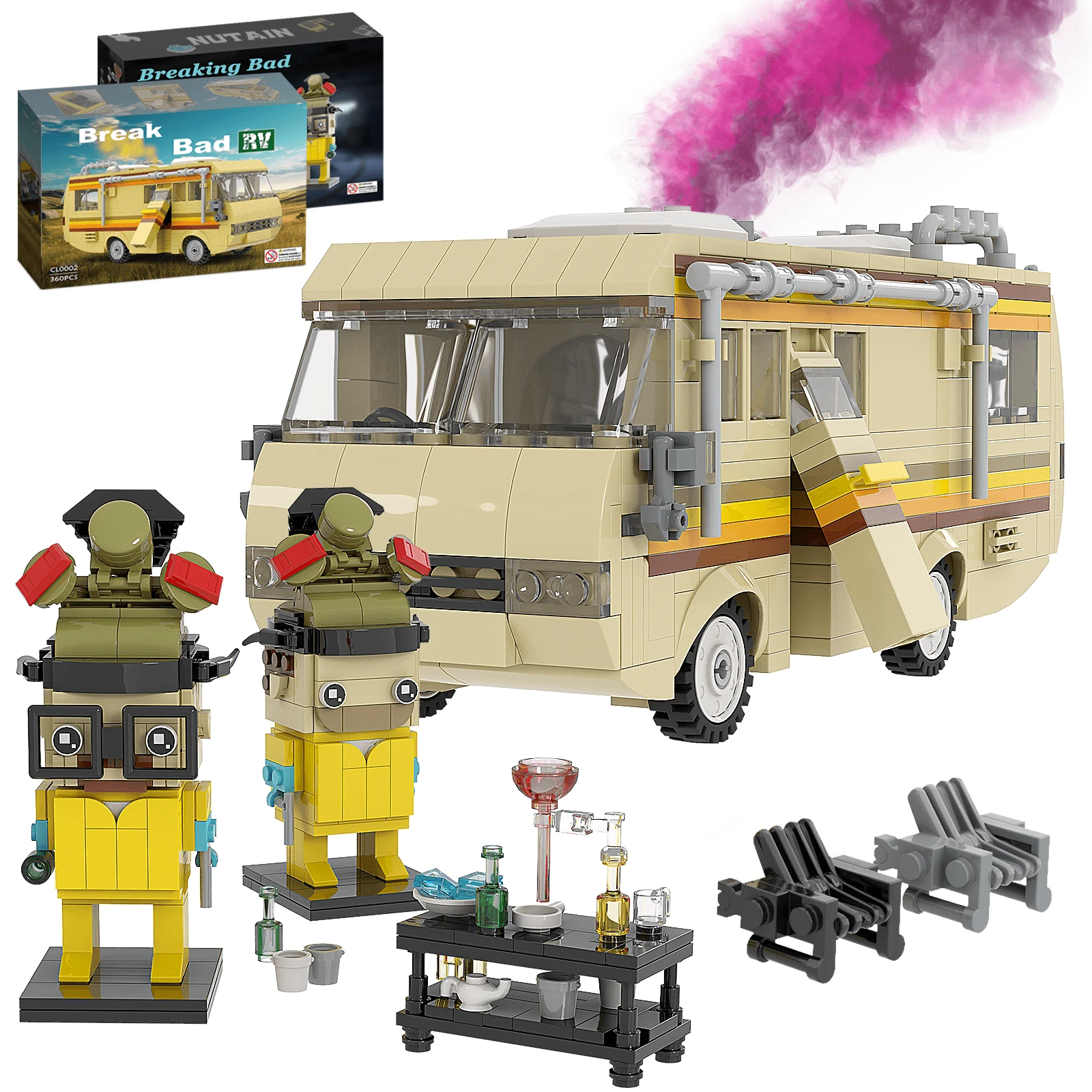 721PCS Break Bad RV With Protagonist Building Kit, Creative Van House ...