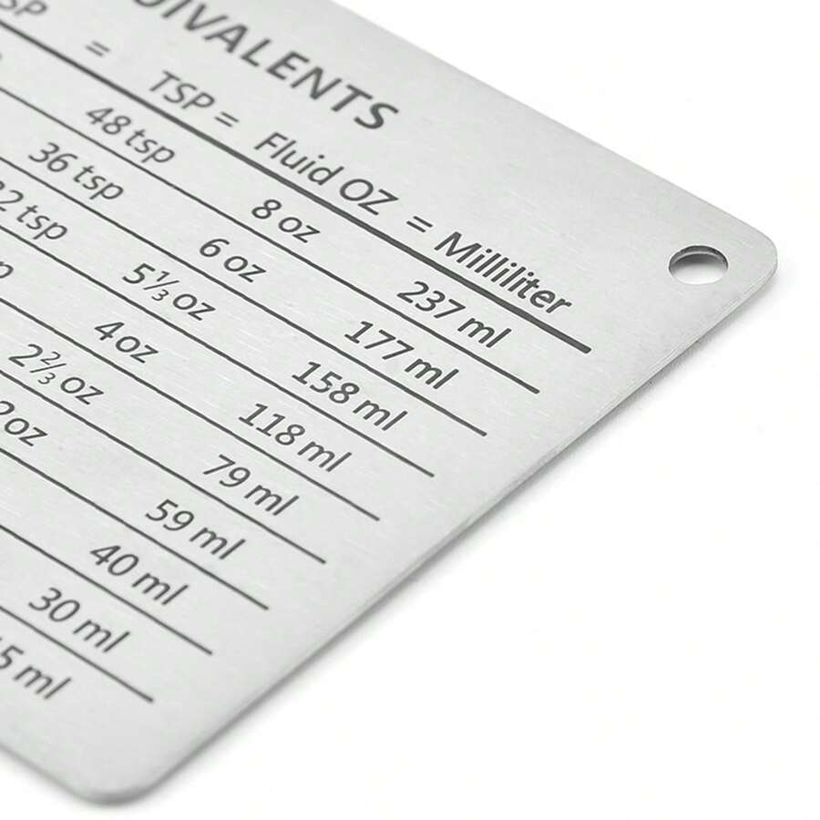 Stainless Steel Magnetic Conversion Table For Common Units: Spoons To ...