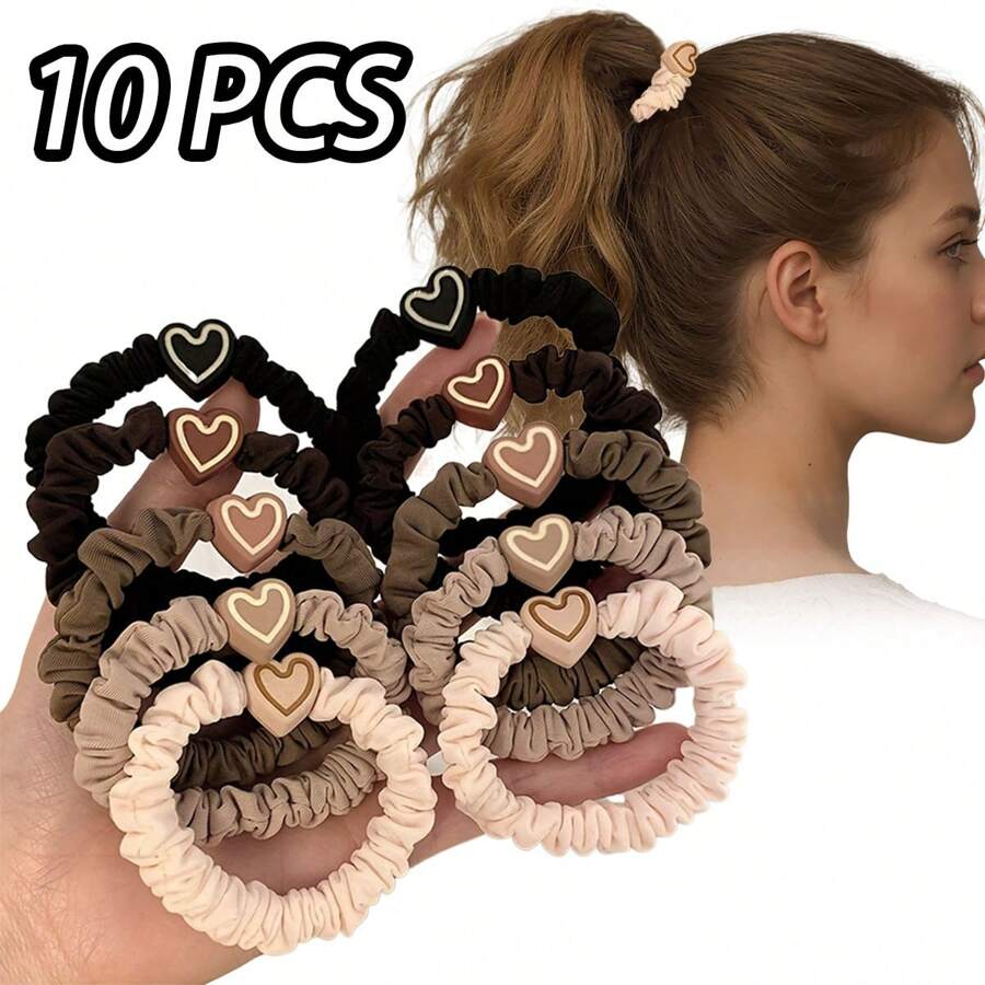 10 stuks hoofdband satijnen scrunchies - kleine mini-scrunchies voor ...
