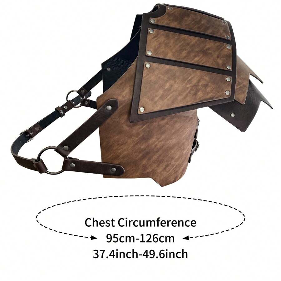 Viking Faux Leather Single Pauldron Shoulder Armor, Retro Medieval ...