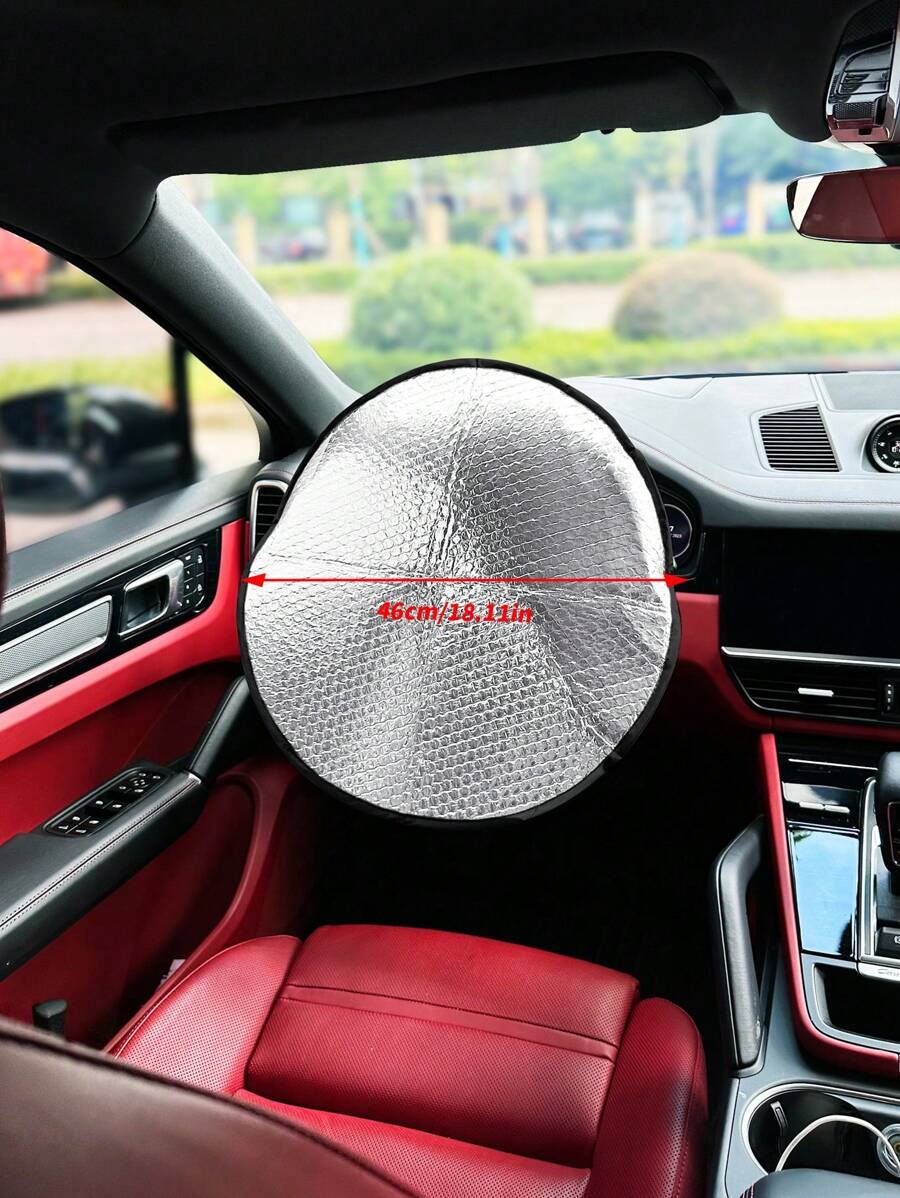 1pc Car Steering Wheel Sun Shade, Automotive Interior Summer Sun ...