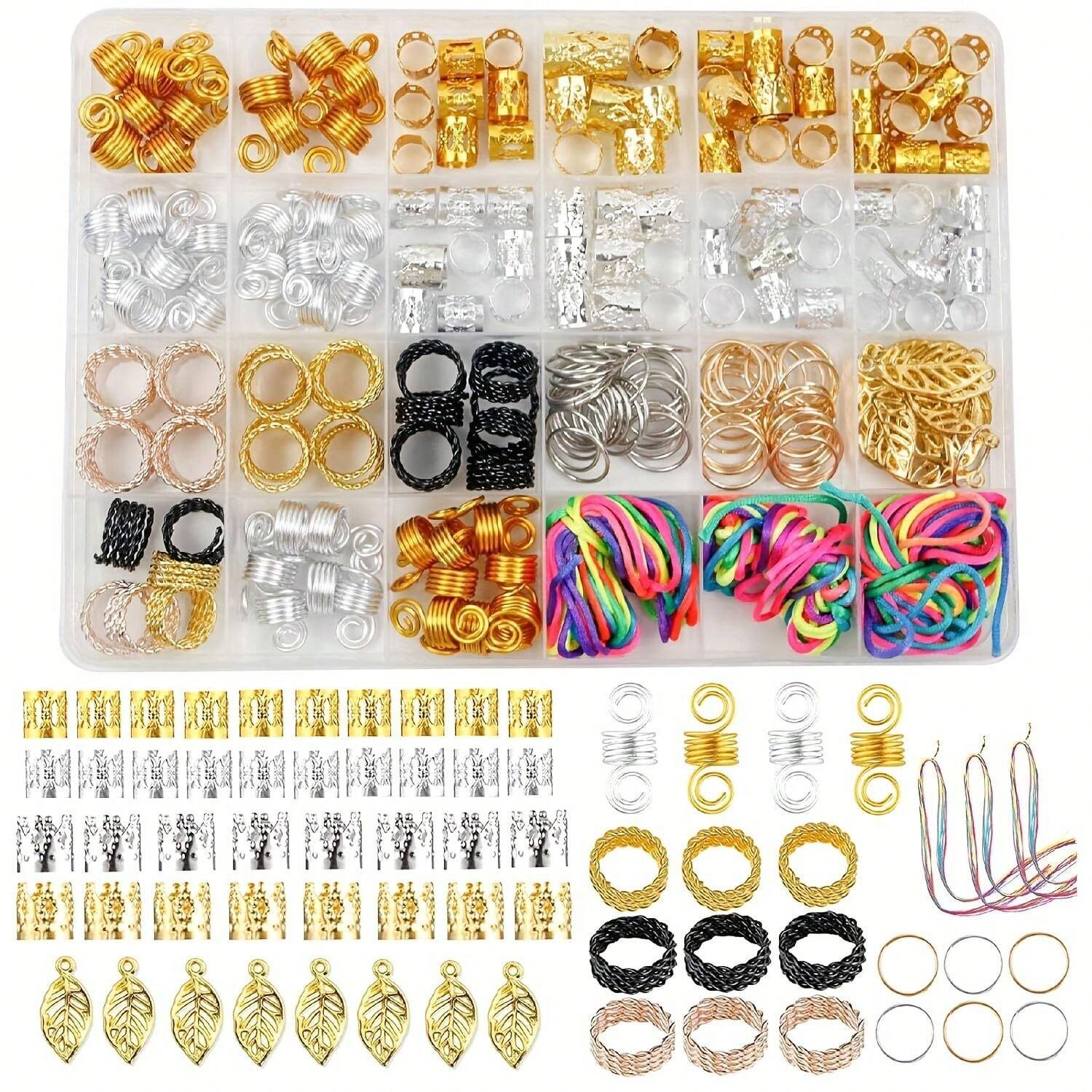 232PCS Gold Hair Braid Accessories: Suitable For Anyone, Includes A ...