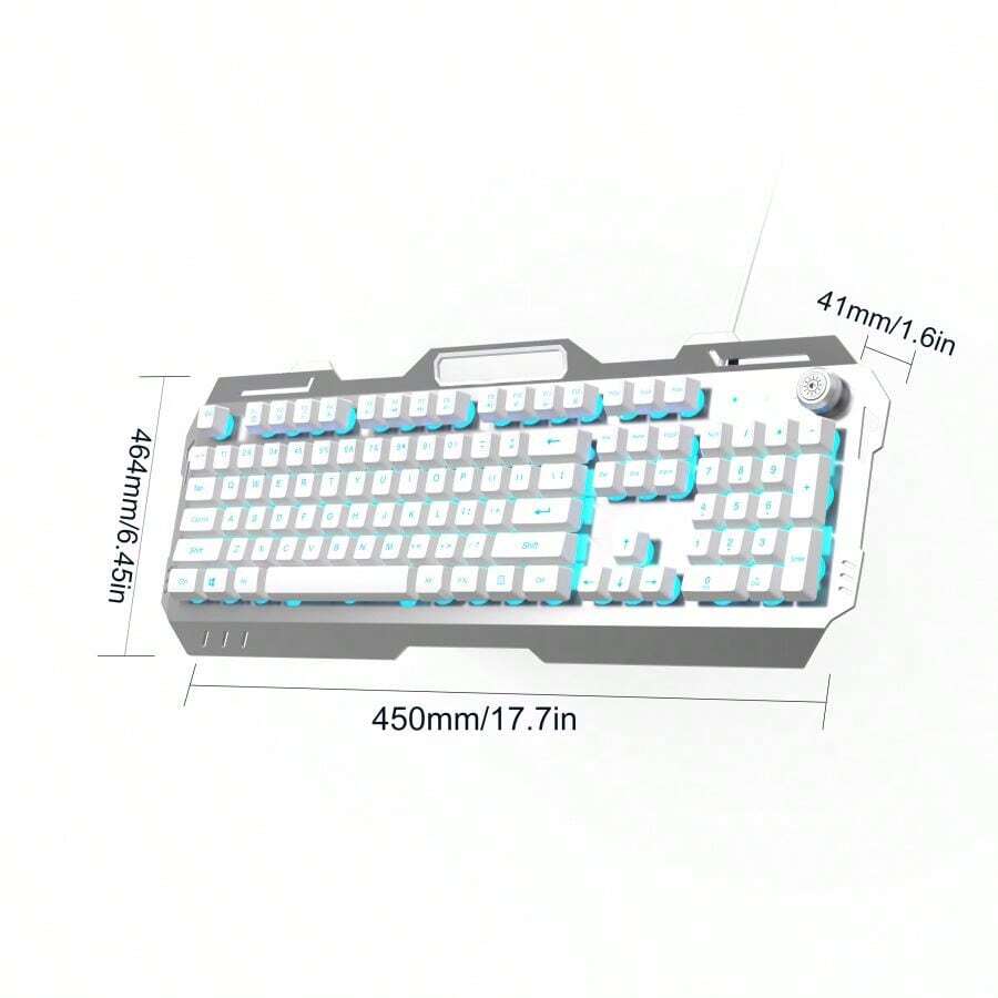 EWEADN GX810 Wired Keyboard, Mechanical Feel E-Sports Game Typing ...