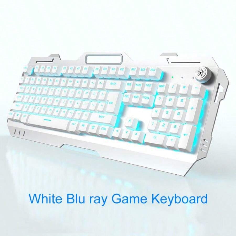 EWEADN GX810 Wired Keyboard, Mechanical Feel E-Sports Game Typing ...