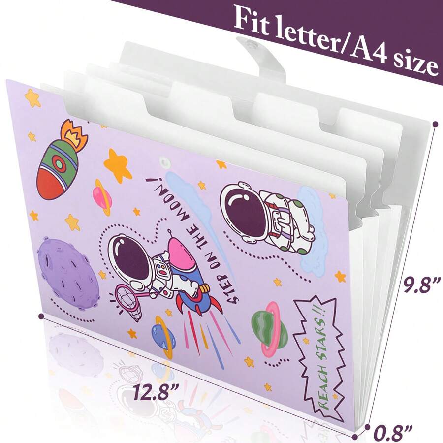 NEW Astronaut File Folder With 5 Pockets, Expanding File Folders With ...