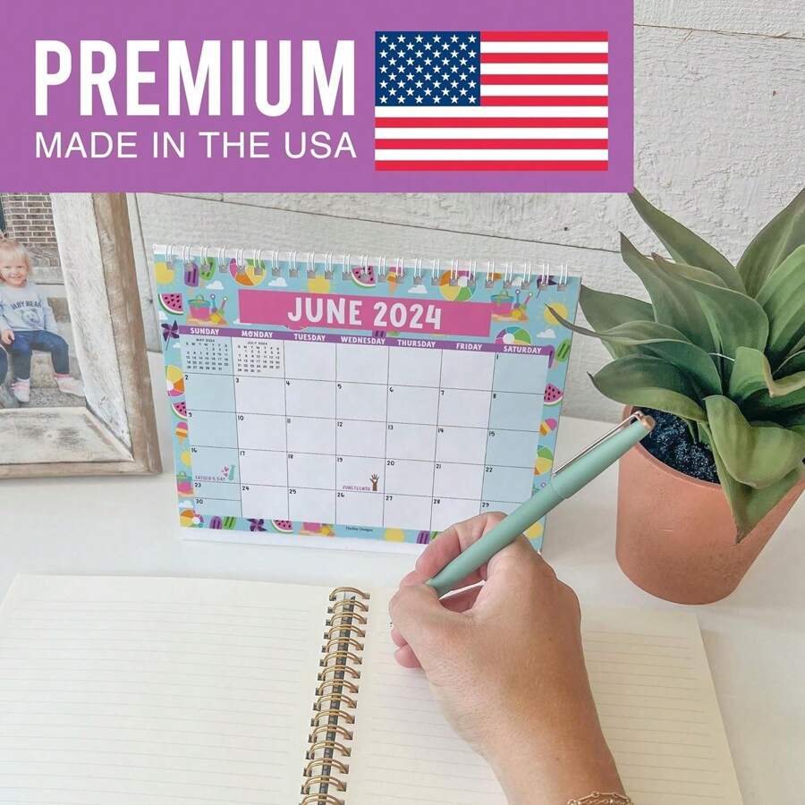 Doodle Small Desk Calendar 2024 Standing Flip - Small Desktop Calendar ...