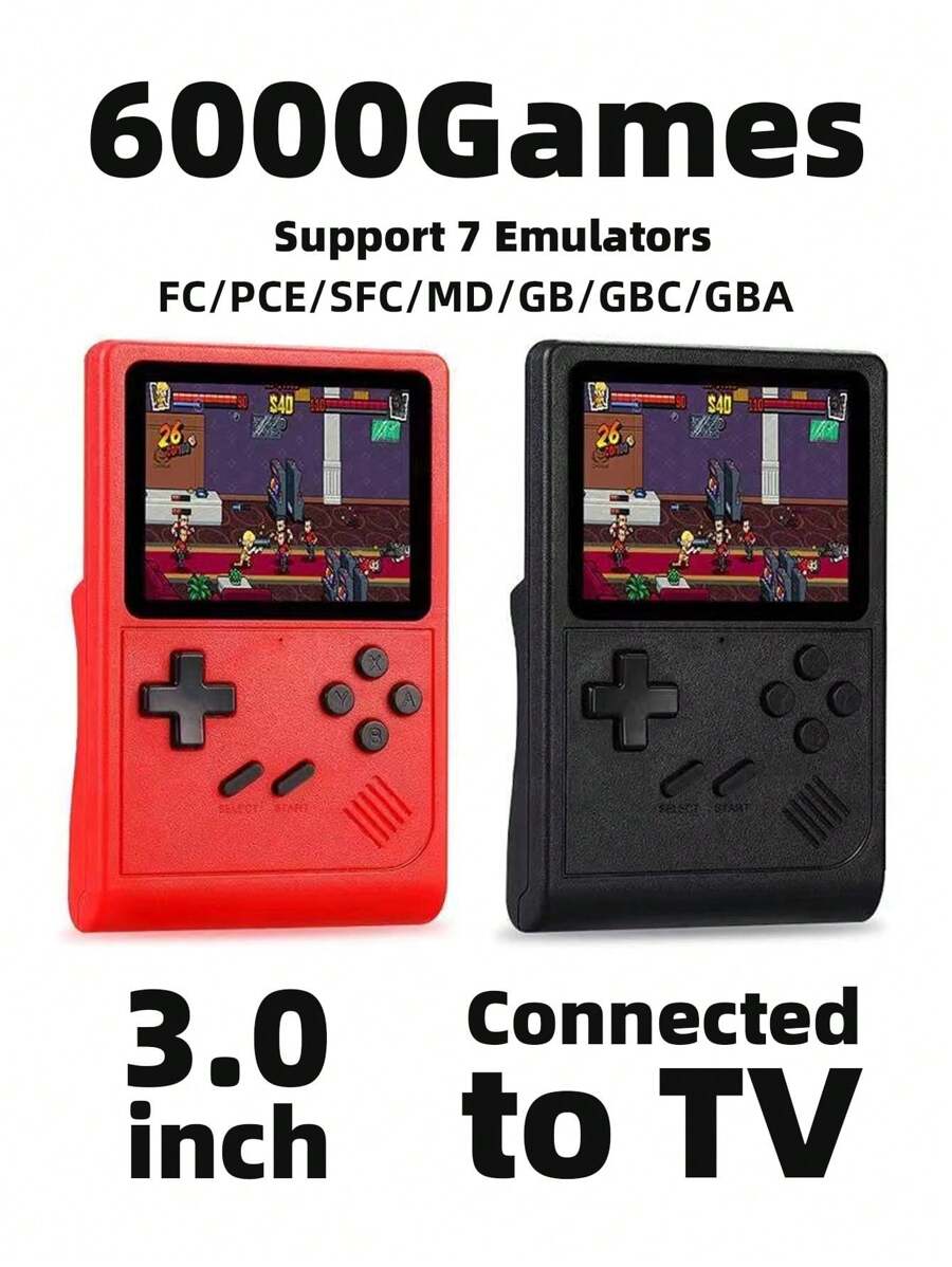 1pc Handheld Game Console New Retro Game Console 6000 Built-In Games 3. ...