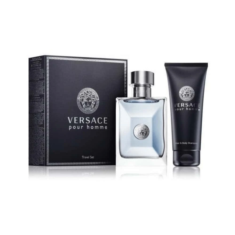 Versace VERSACE POUR HOMME 2PC GIFT SET For Men With 3.4 Oz EDT Spray ...