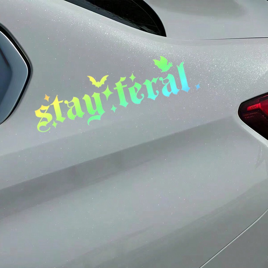 1pc Stay Feral Vinyl Car Decals Wild Stickers Any Flat Surface | SHEIN USA