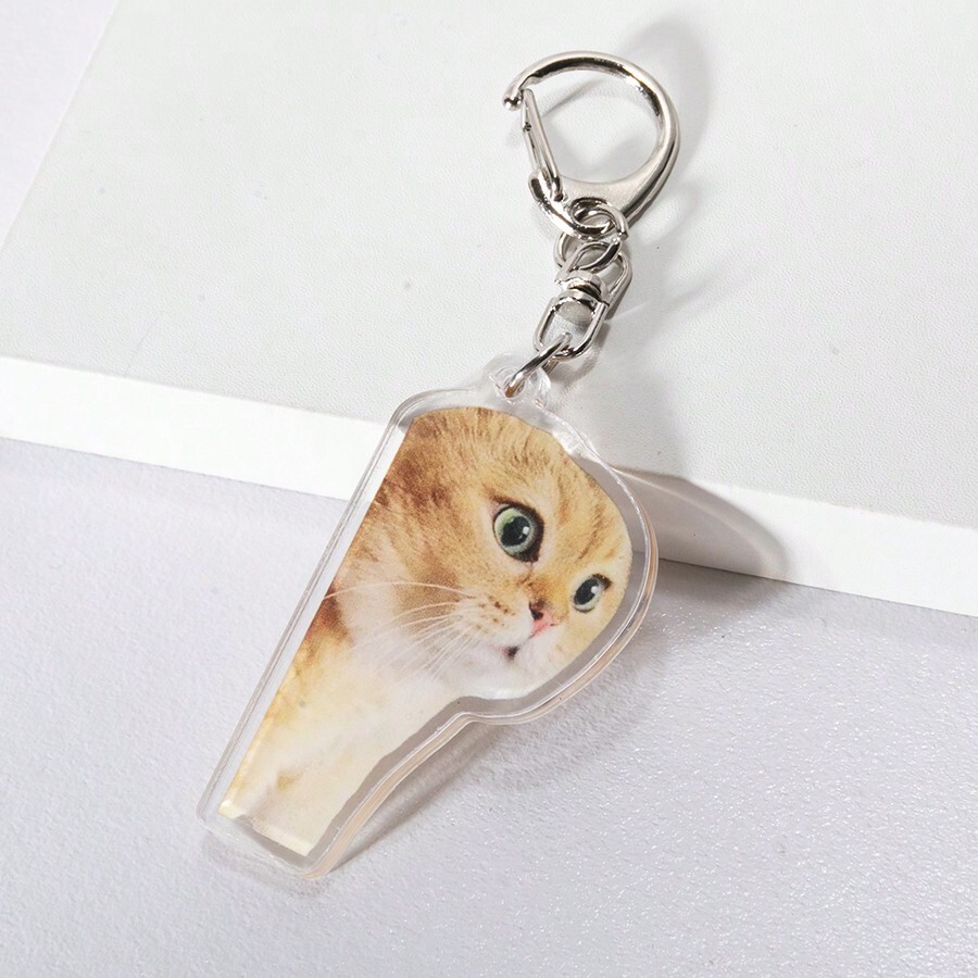 Cute Acrylic Keychain Bag Pendant For Women, Two Eye-Catching Cats ...