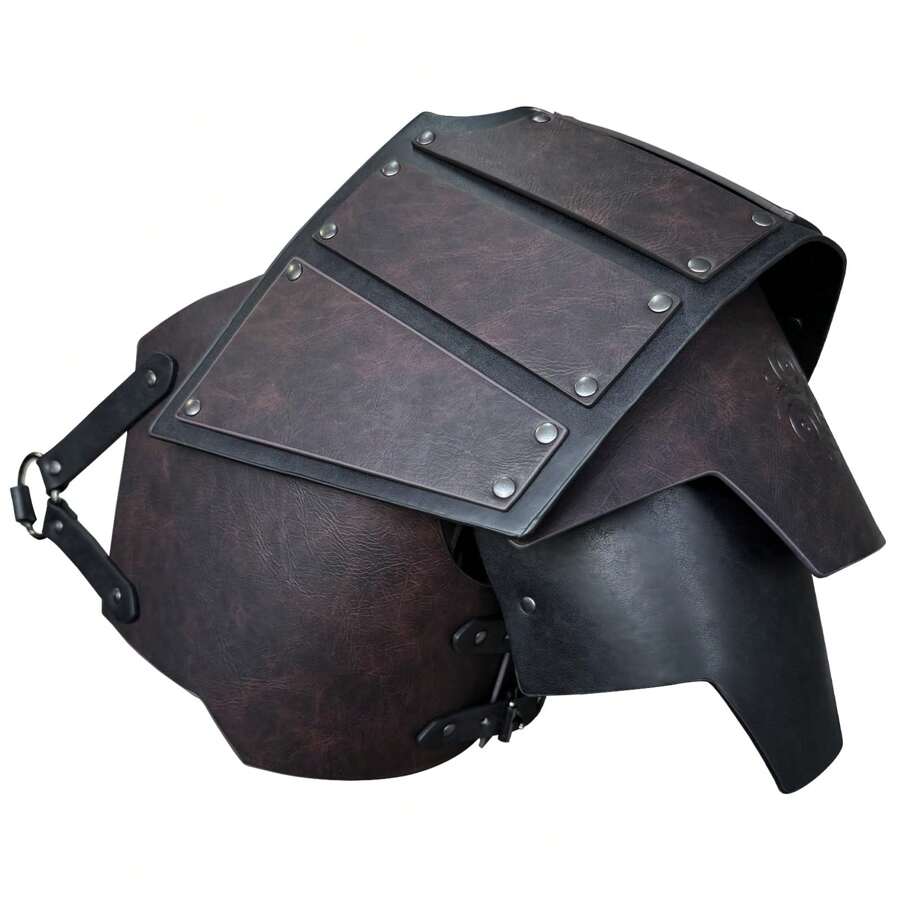 Viking Faux Leather Single Pauldron Shoulder Armor, Retro Medieval ...
