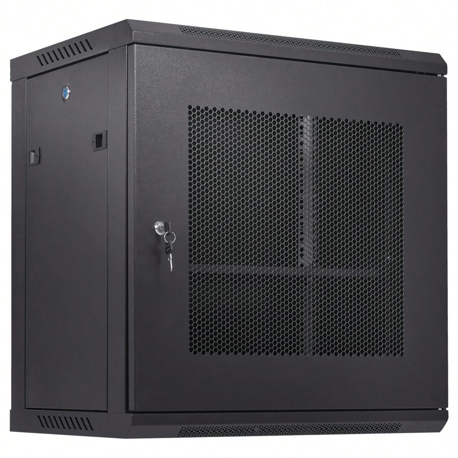 SKYSHALO 12U Wall Mount Network Server Cabinet, 15.5" Deep, Server Rack ...