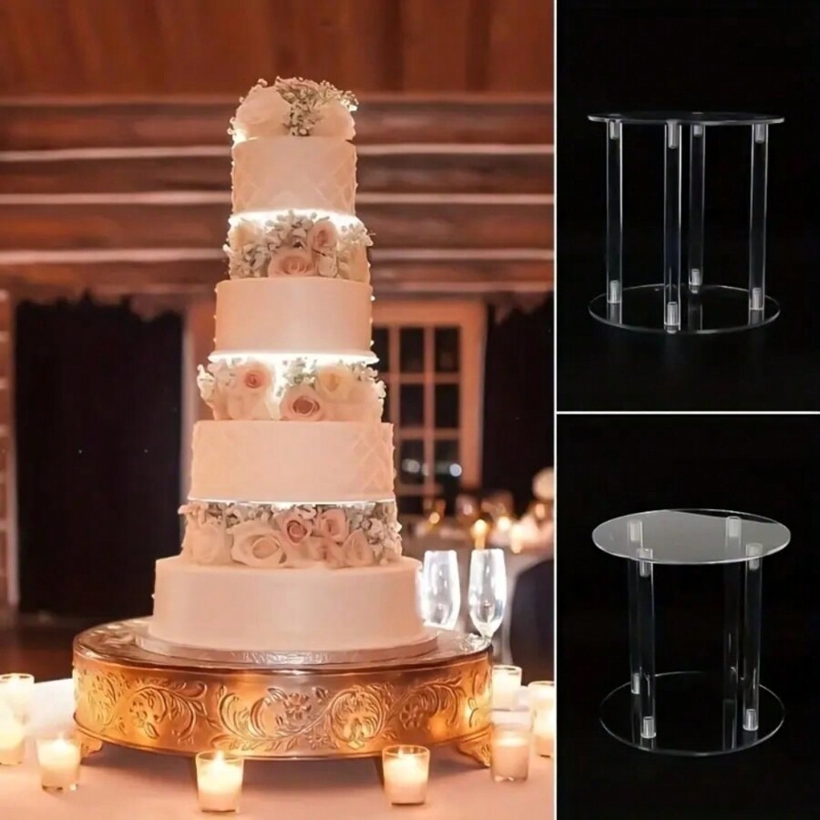 Acrylic Cake Stand, Round/Square Multilayered Dessert Display Tray ...