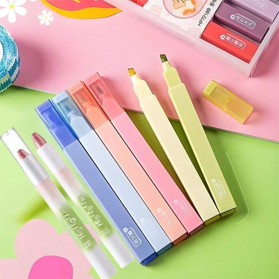 Eye Highlighter Pen Matte White Starry Eye Brightening Pen Dual Use For ...