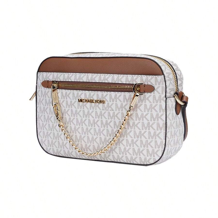 Michael Kors Women Jet Set Large Logo Crossbody Bag Classic Bag ...