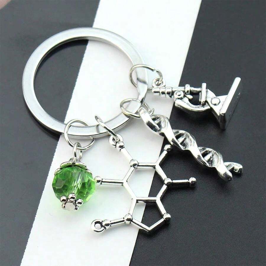 Scientific Jewelry Microscope DNA Doctor Keychain Anatomical Neuron ...
