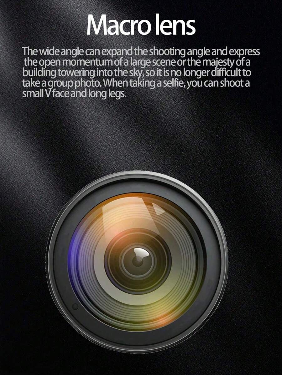 Lente do telefone da câmera ótica HD 0,6x de Ângulo Largo Revestida de Vidro para Macro 2 em 1 ...